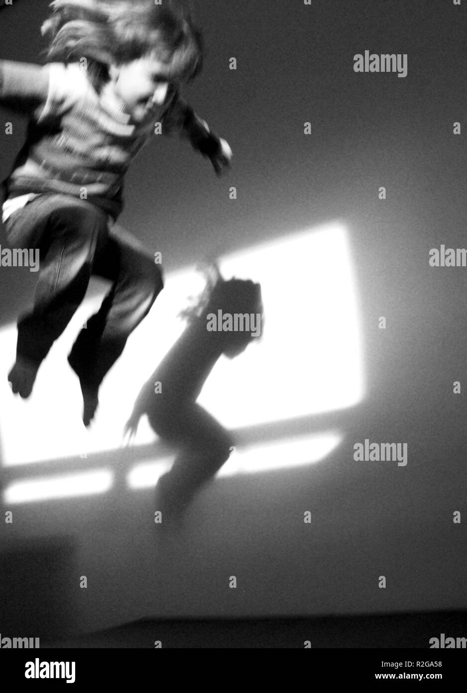 Shadow shadows child Black and White Stock Photos & Images - Alamy