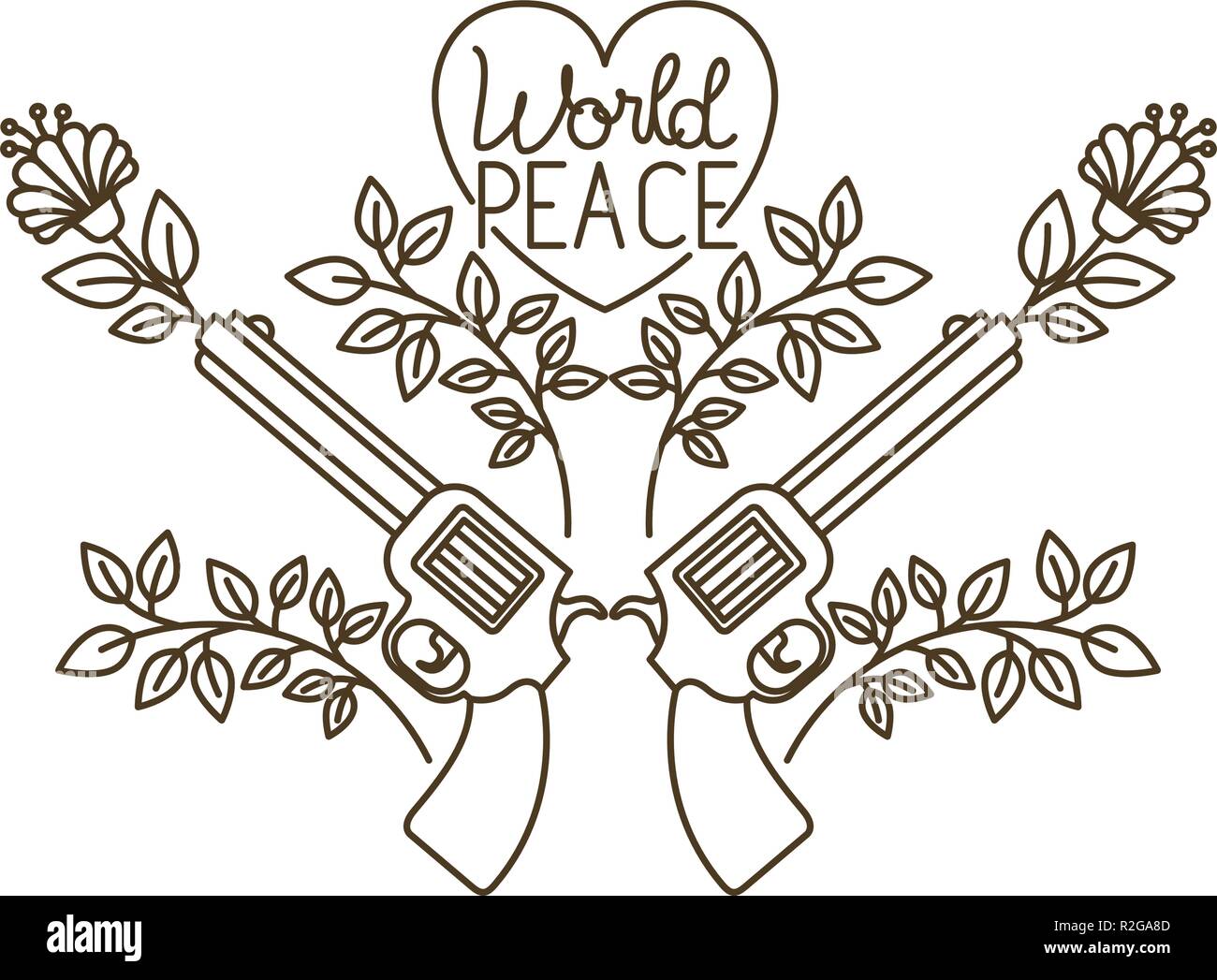 Peace flower gun love hi-res stock photography and images - Alamy
