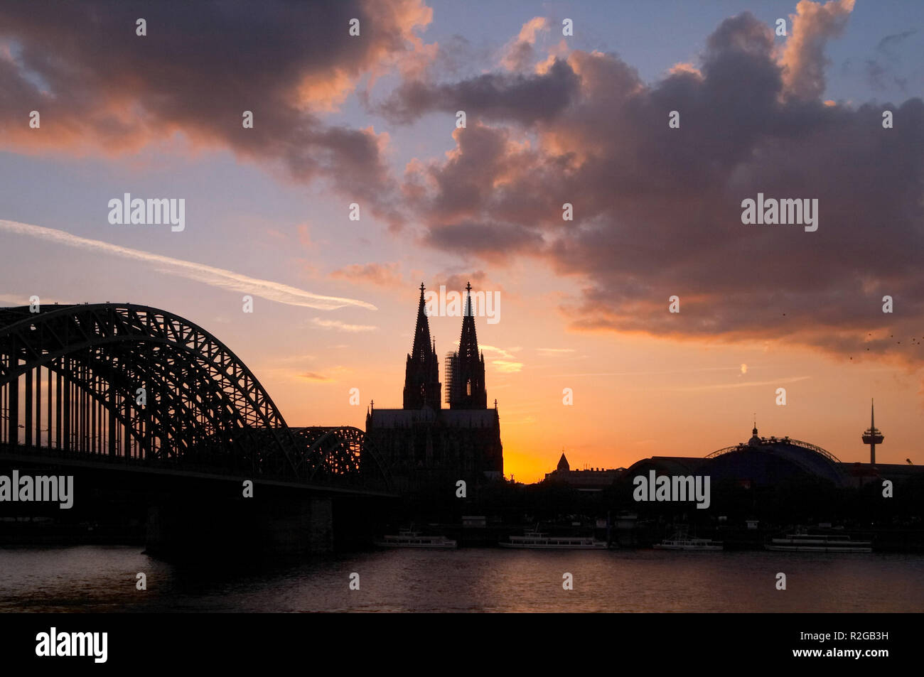 Cologne bridge television tower hi-res stock photography and images - Alamy