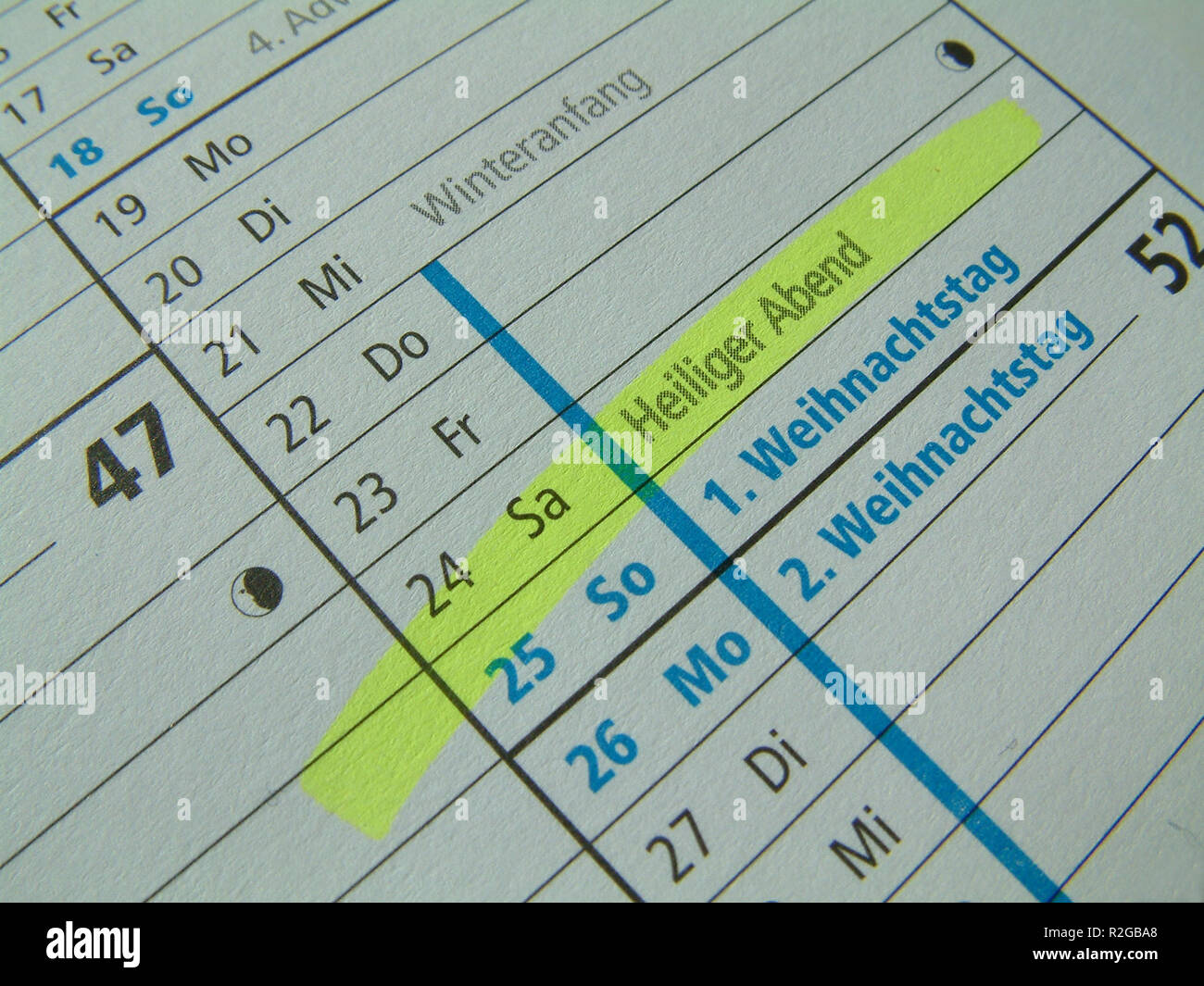 24 december calender hi-res stock photography and images - Alamy