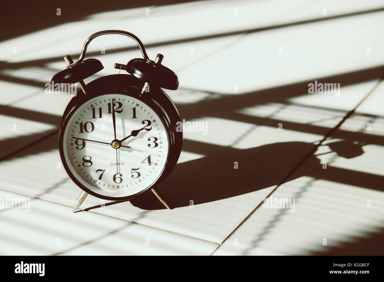 Times vintage clock in shade light and shadow art still life ...