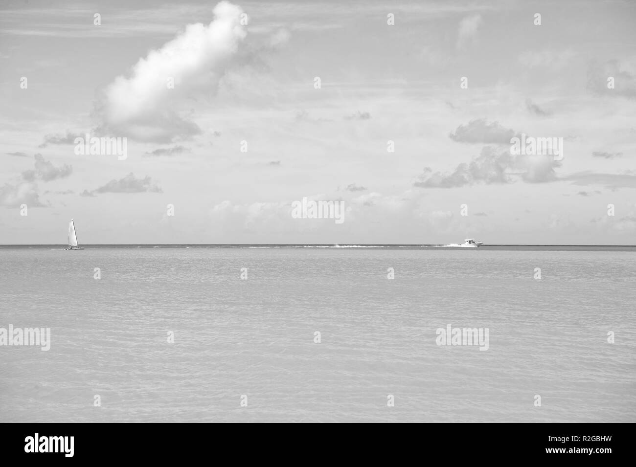 Tropical sea resort. Idyllic scene tropical vacation seaside. Motor ...