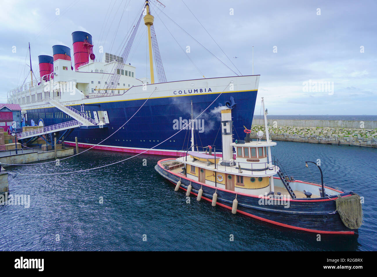 Tokyo DisneySea's SS Columbia, a passenger ship in the Japanese theme ...