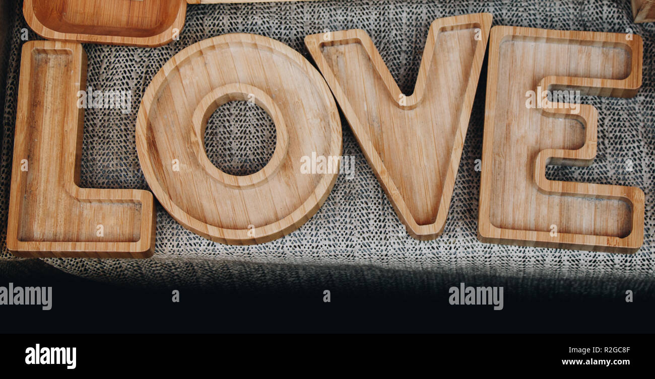 The word of love written in Latin letters Stock Photo - Alamy