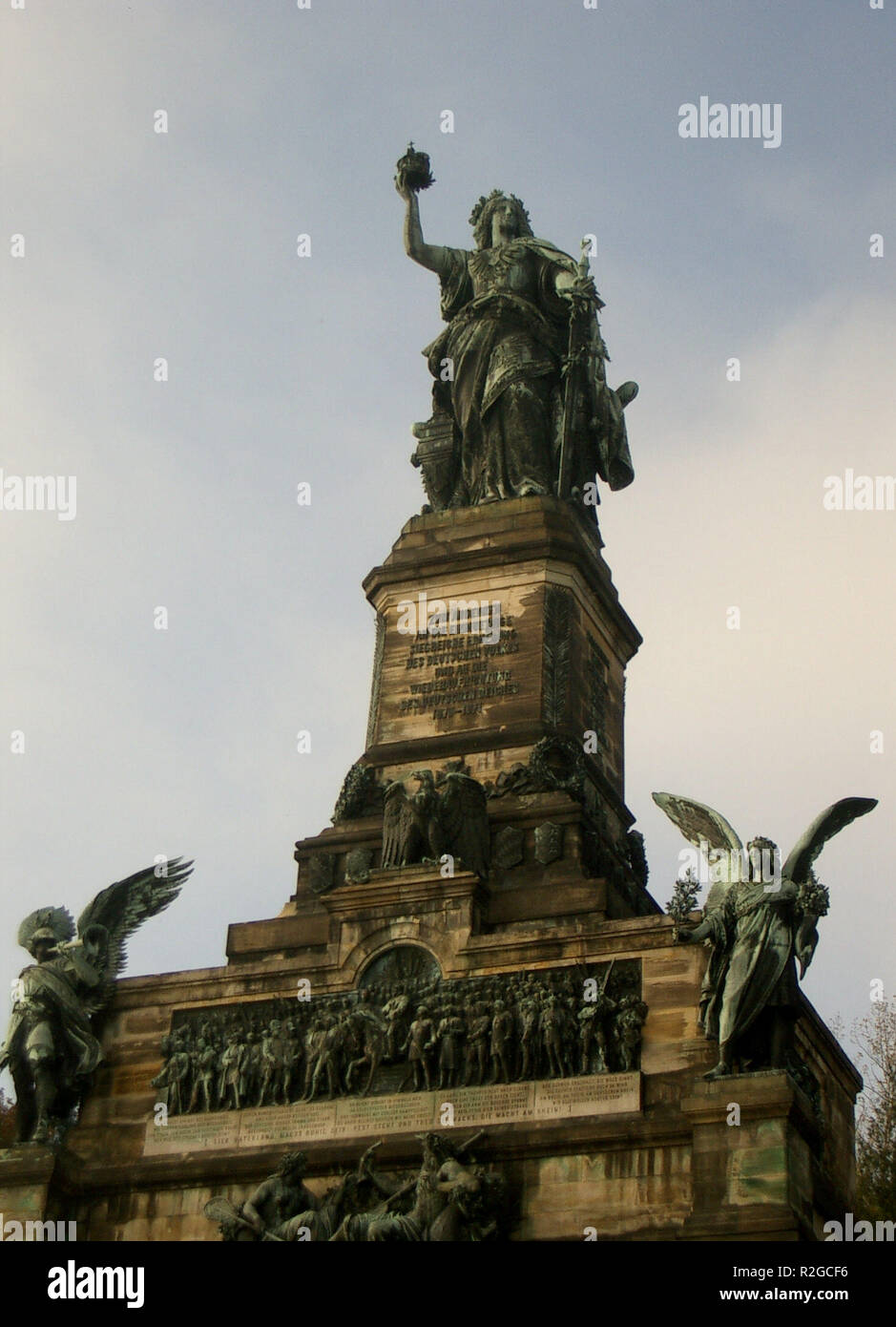 Statue germania niederwalddenkmal niederwald monument hi-res stock ...