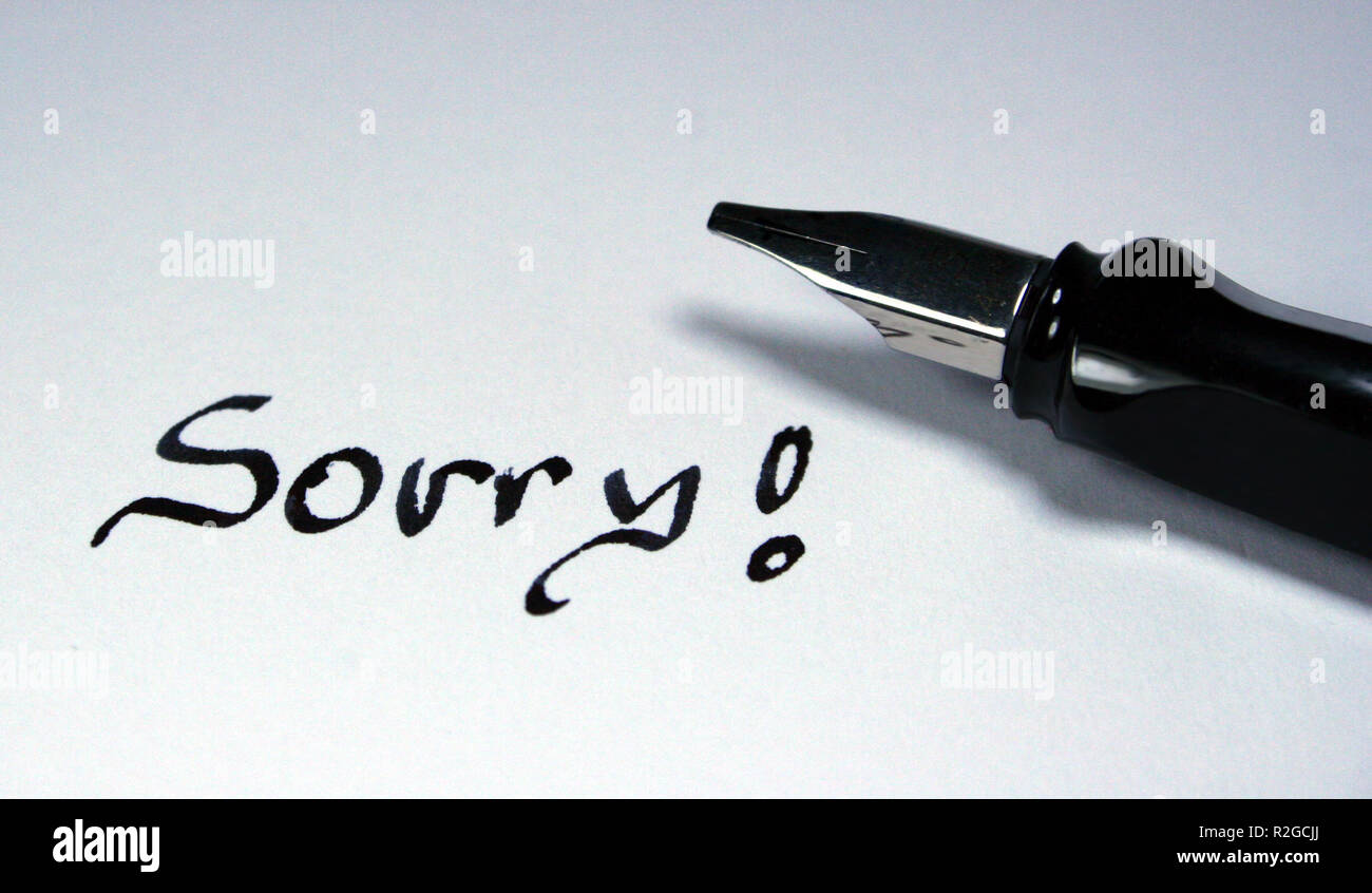 Apology letter hi-res stock photography and images - Alamy
