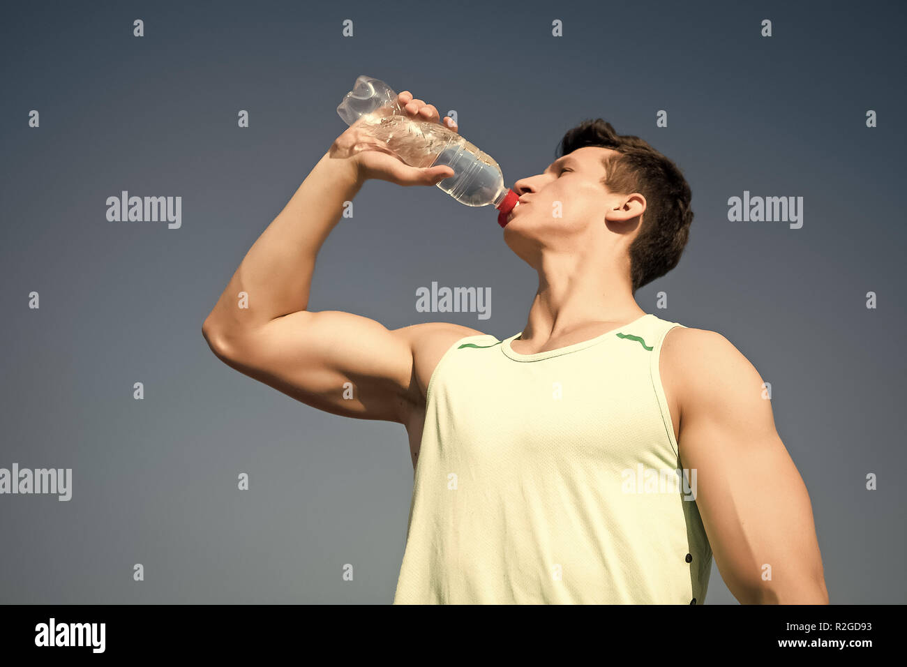 Bodybuilder with muscular hands muscles biceps, triceps. Sport and ...