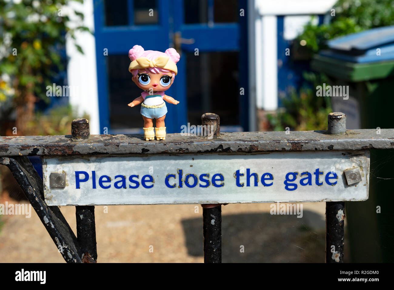 Toys left behind on school gate hi-res stock photography and images - Alamy