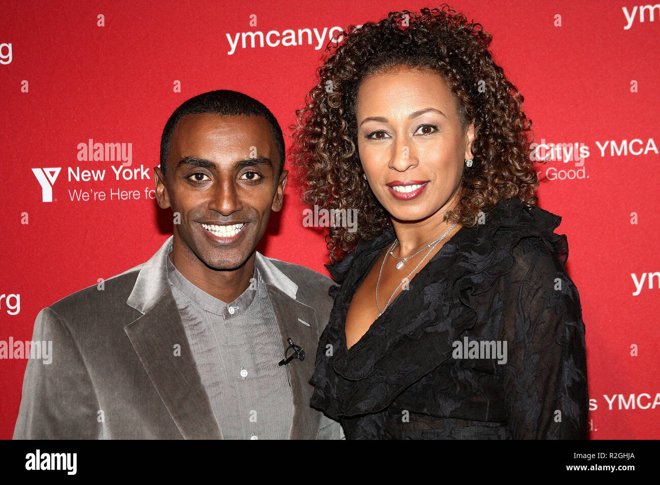 NEW YORK - OCTOBER 26: Marcus Samuelson and actress Tamara Tunie attend ...