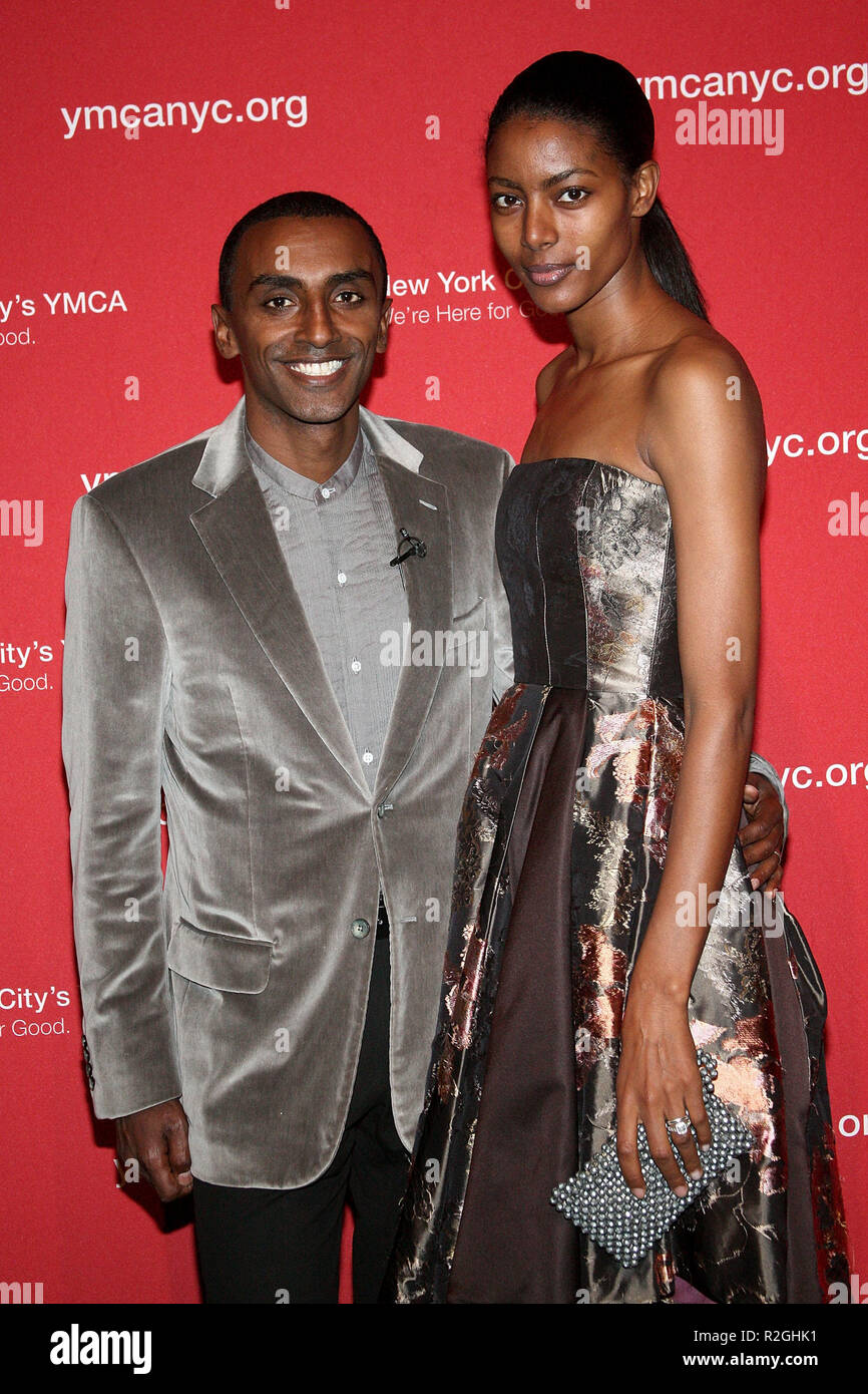 NEW YORK - OCTOBER 26: Marcus Samuelson and Gate Haile attend the YMCA ...
