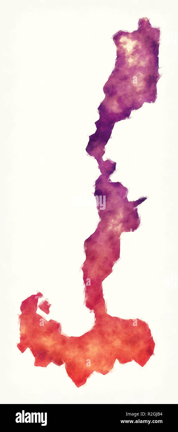 Ilocos region watercolor map of the Philippines Stock Photo - Alamy