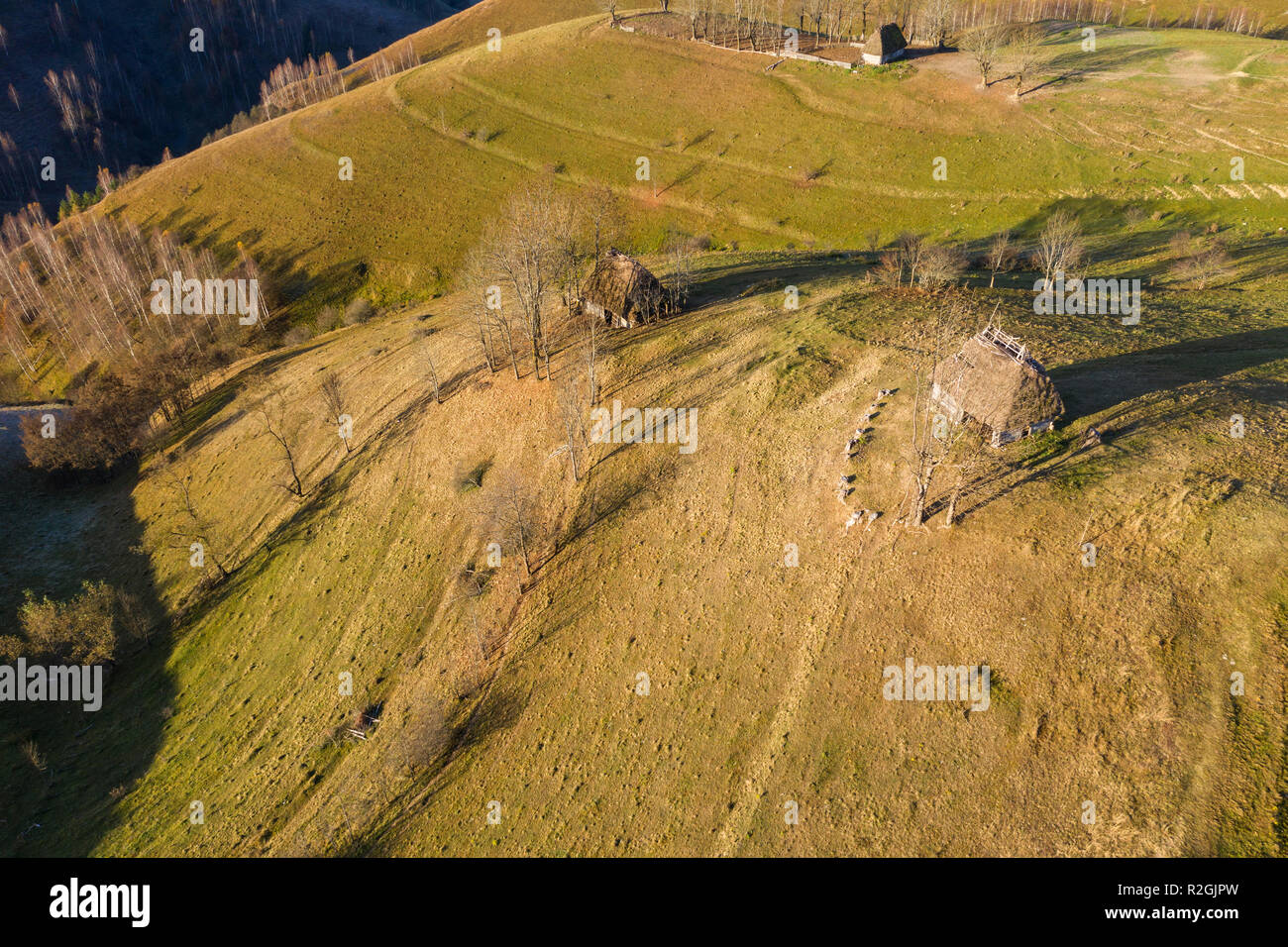 Aerial shot road in romania hi-res stock photography and images - Alamy