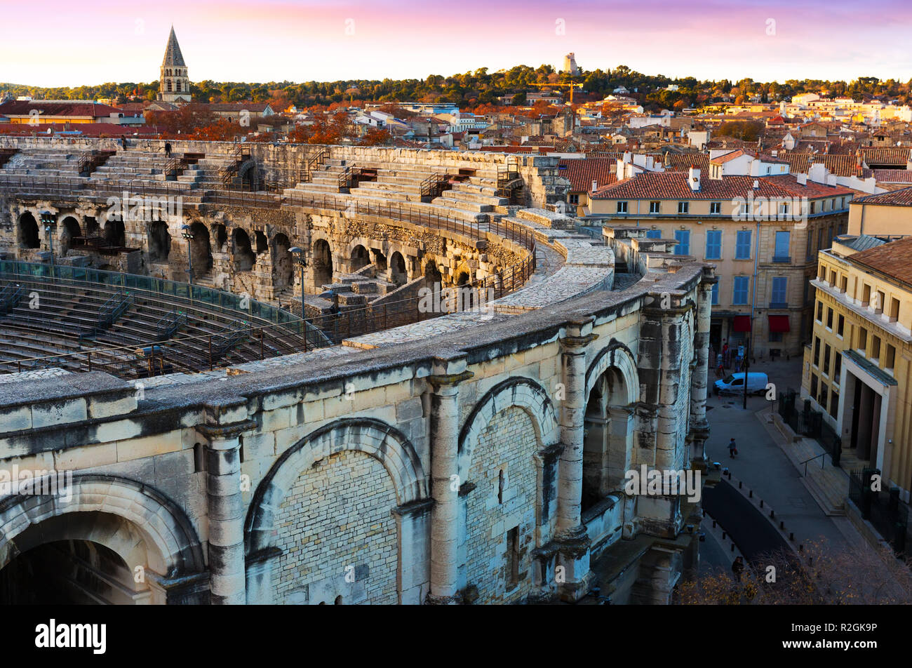 Aerial view nimes city arena hi-res stock photography and images - Alamy