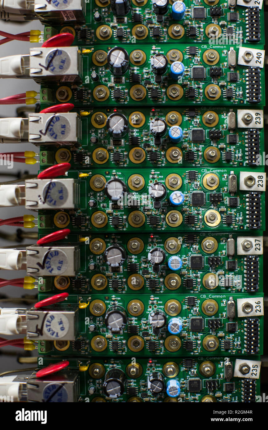 Earl's Court London Underground Station upper relay room, signalling ...