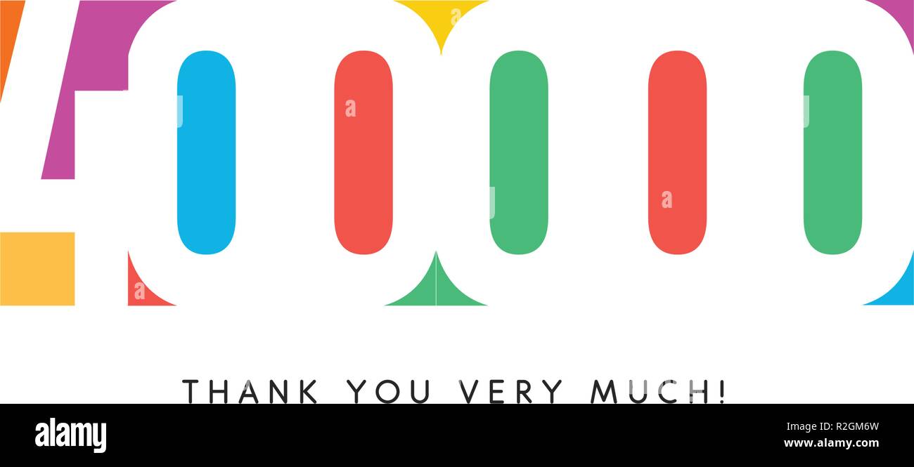 Four hundred thousand subscribers baner. Colorful logo for anniversary ...