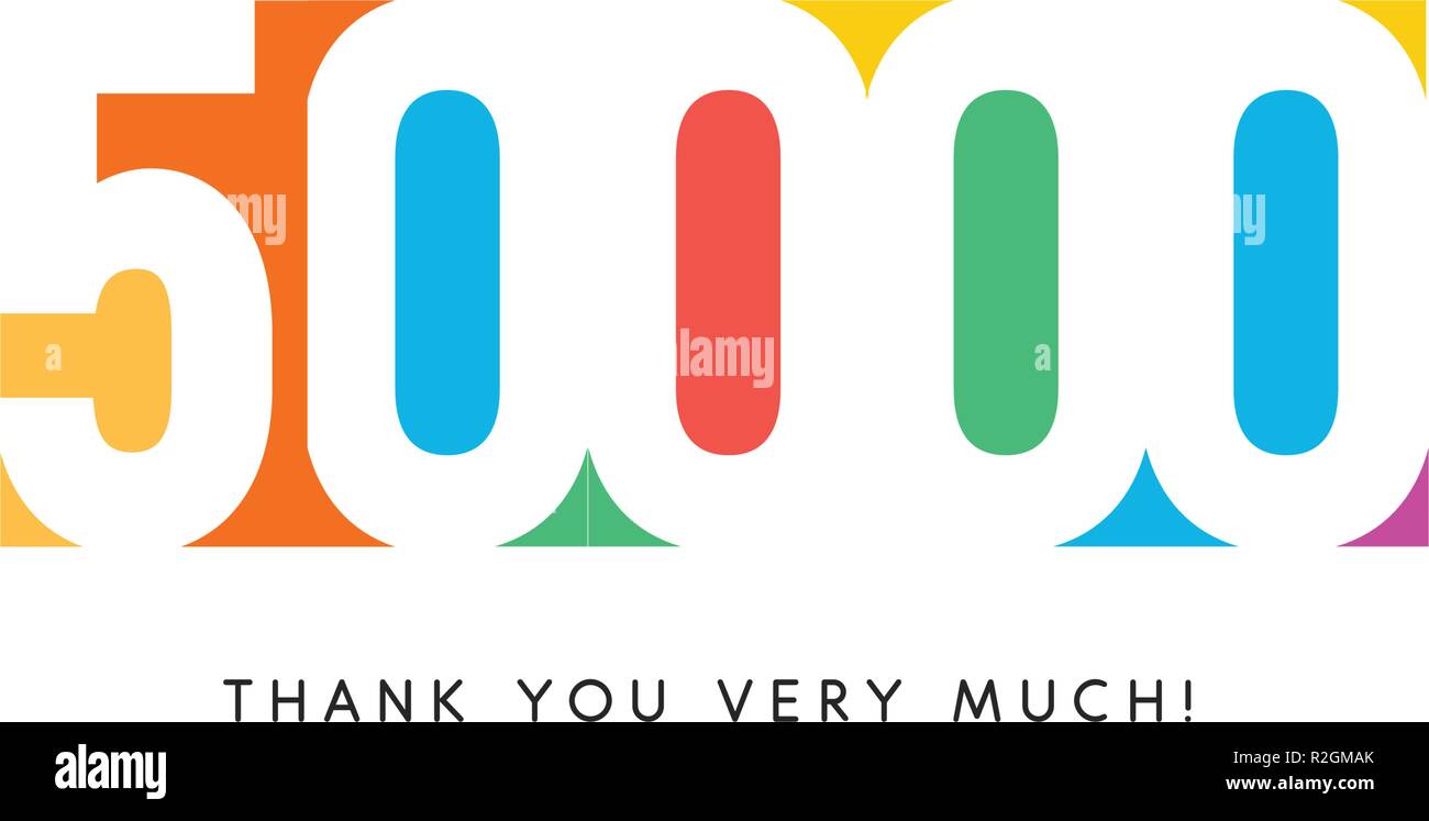 Fifty thousand subscribers baner. Colorful logo for anniversary day ...