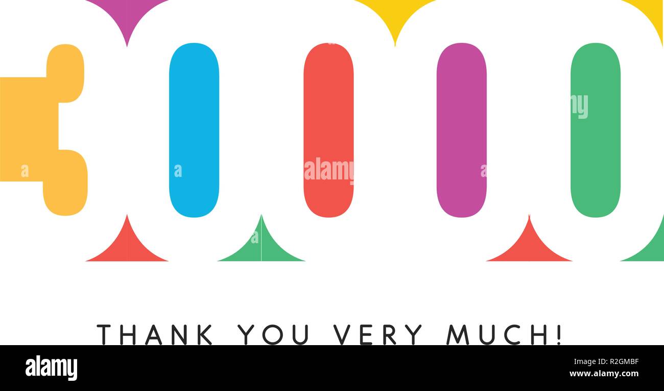 Thirty thousand subscribers baner. Colorful logo for anniversary day ...