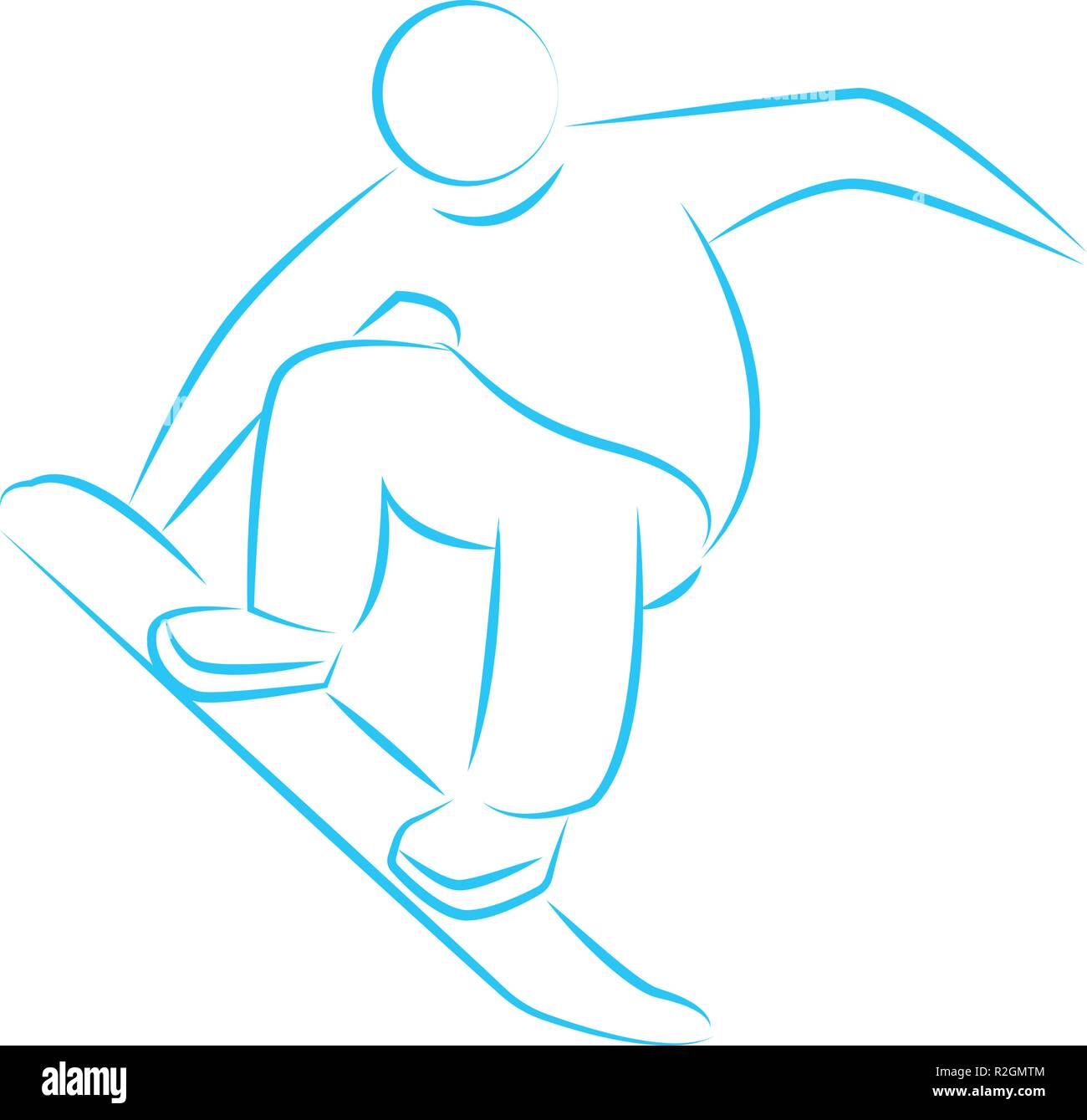 drawing outline winter sport Stock Vector Image & Art - Alamy