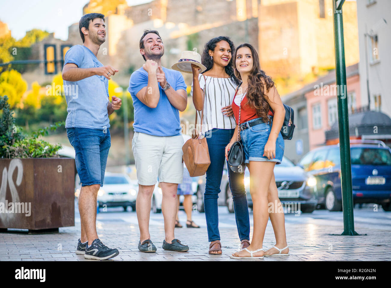 Happy teenager friends hi-res stock photography and images - Alamy