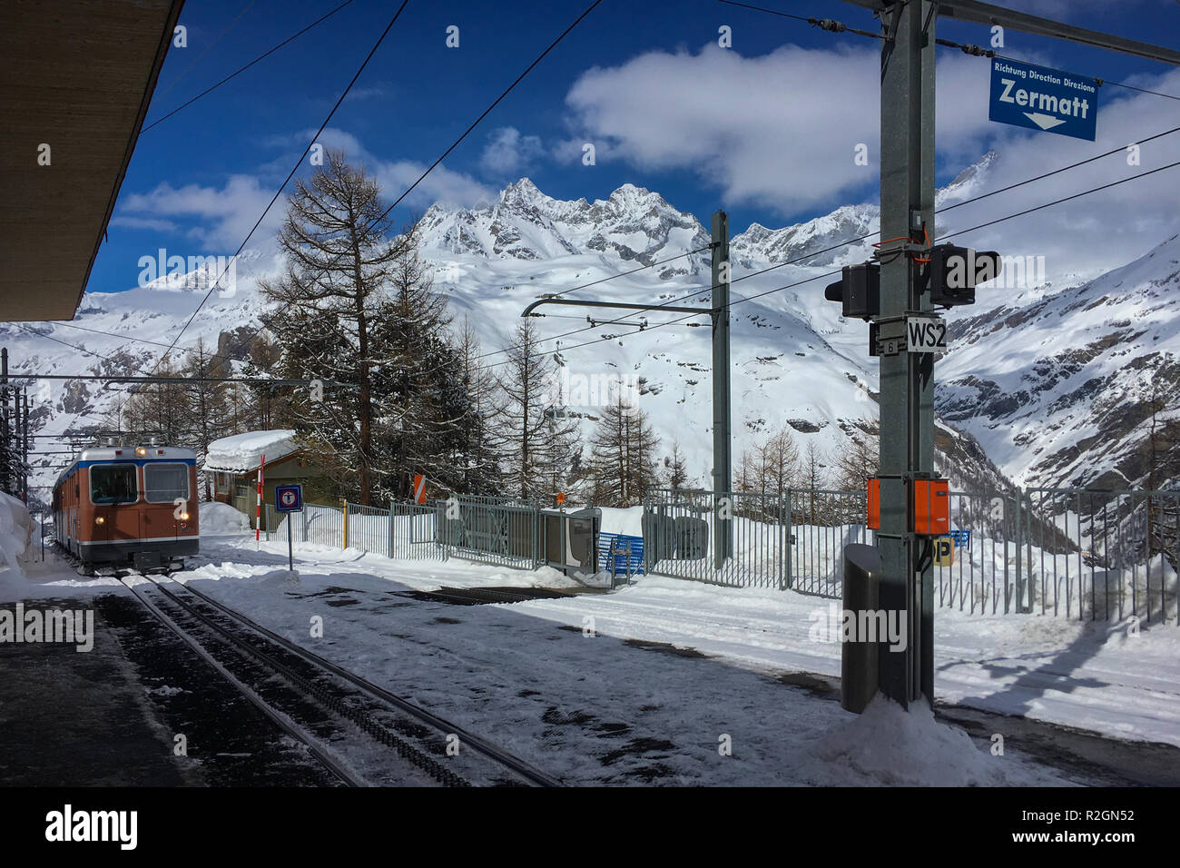 Zermatt Train Station High Resolution Stock Photography and Images - Alamy