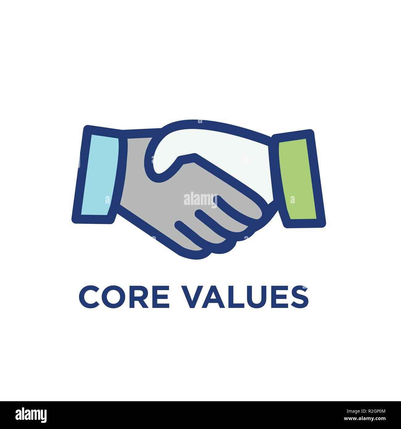 Core Values Outline Line Icon Conveying Specific Purpose Stock Vector