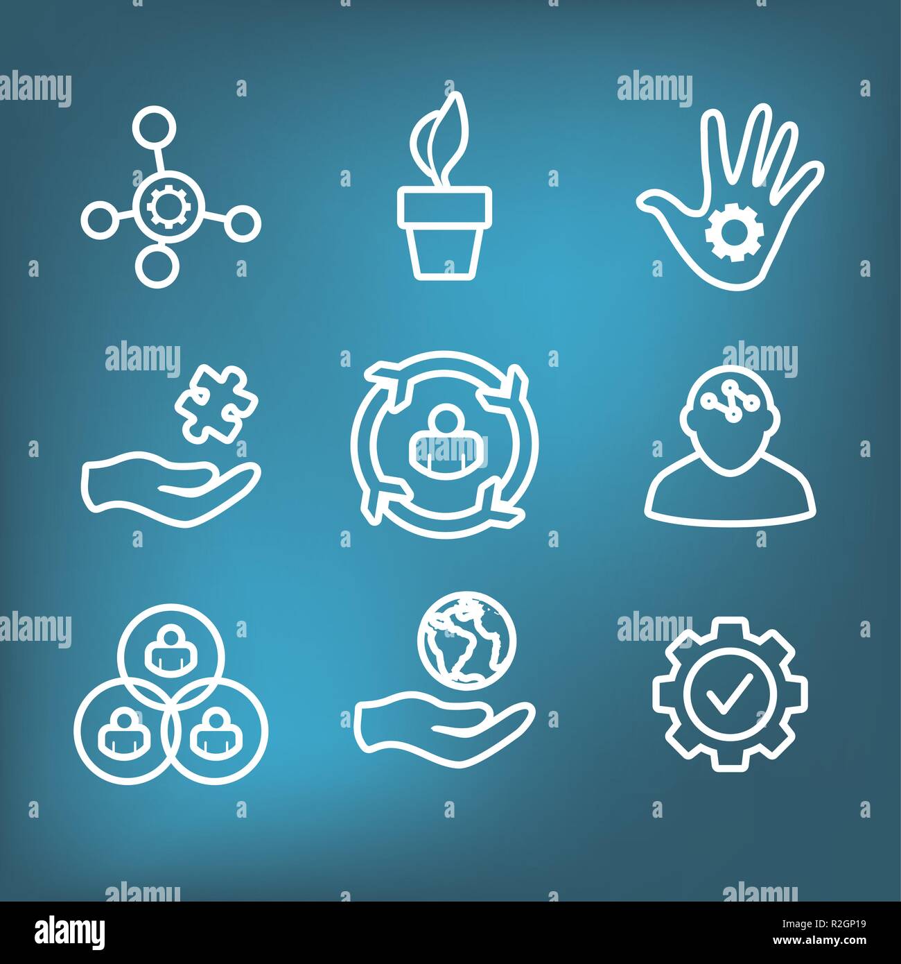 Core Values Outline or Line Icon Conveying Integrity & Purpose Stock ...