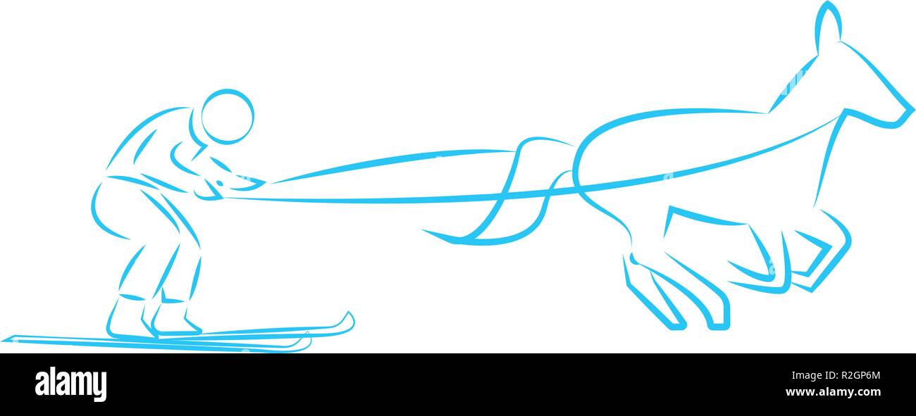 drawing outline winter sport Stock Vector Image & Art - Alamy