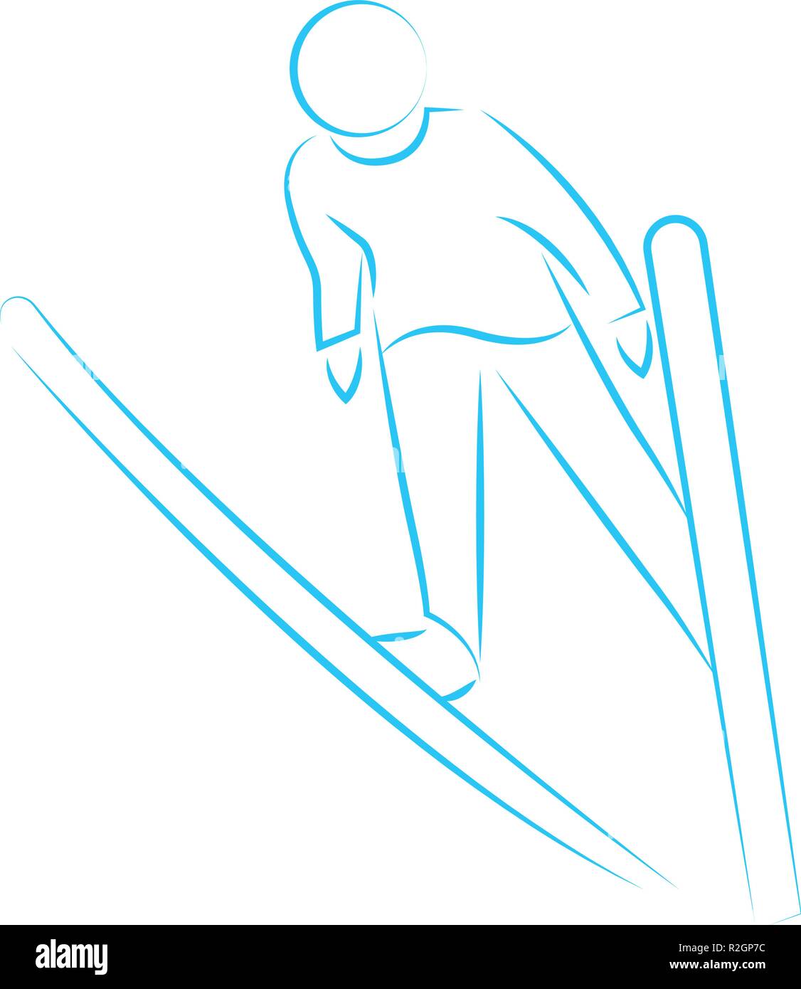 drawing outline winter sport Stock Vector Image & Art - Alamy