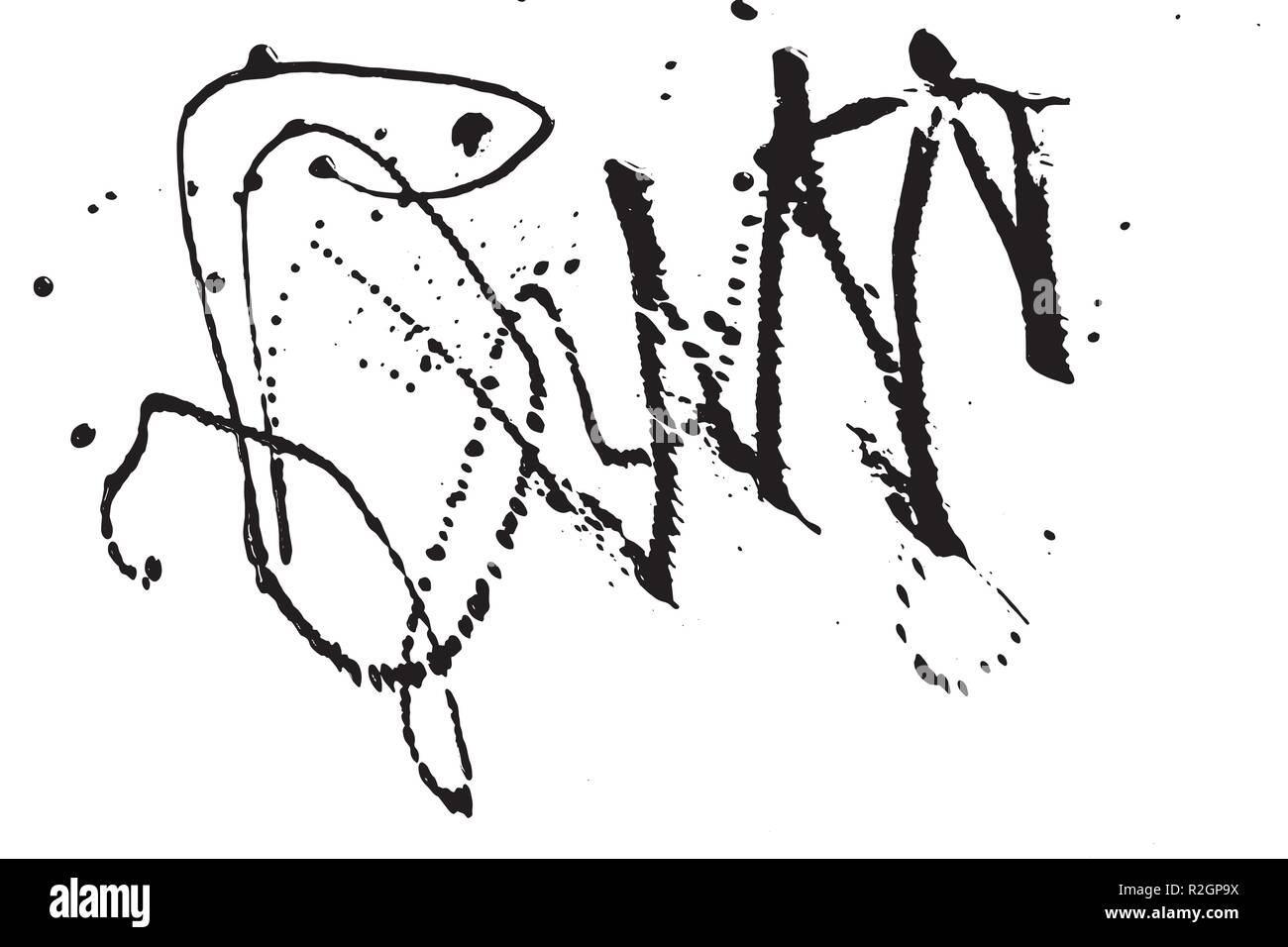 Grunge ink stains texture Stock Vector Images - Alamy