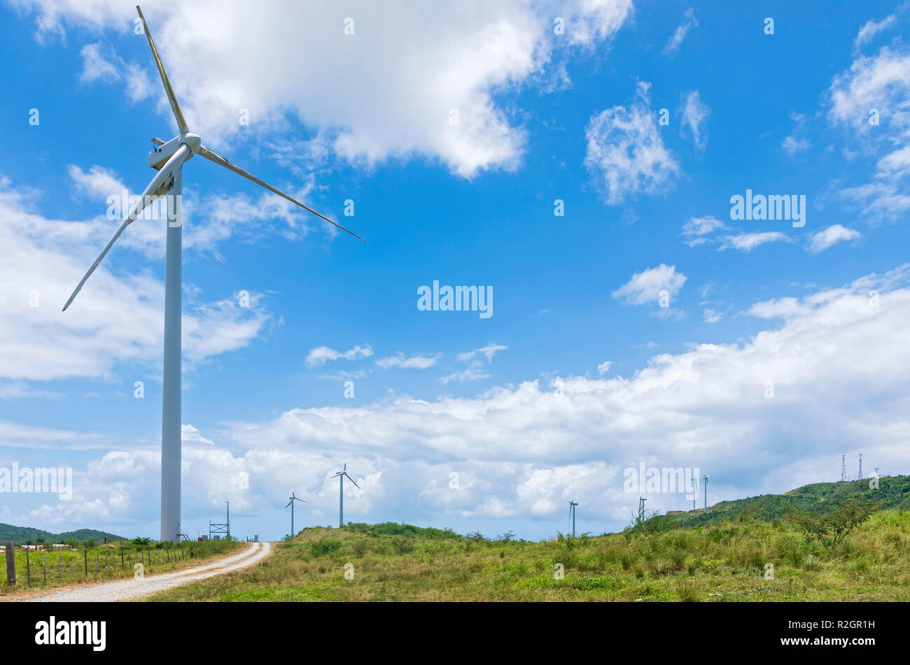 inoperable and damaged wind turbines at punta lima wind farm after ...