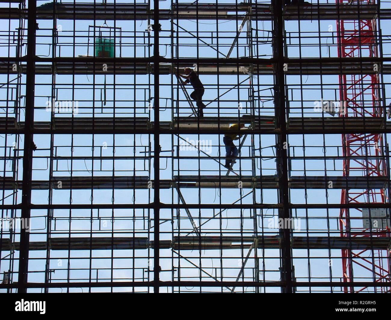 scaffolding acrobats ii Stock Photo - Alamy