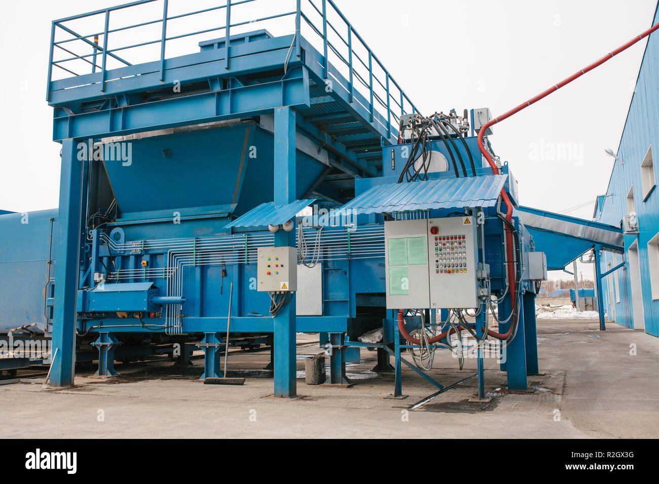 A site for loading waste into containers at a waste sorting and ...