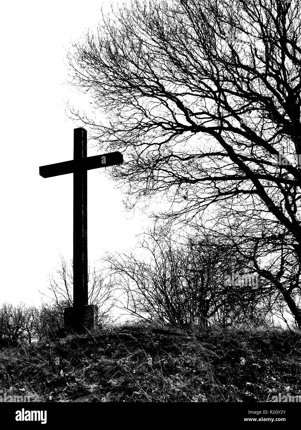 Cross of sanctuary Black and White Stock Photos & Images - Alamy