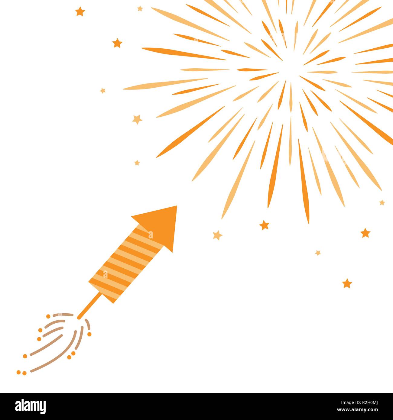 firecracker and firework isolated on white background vector ...