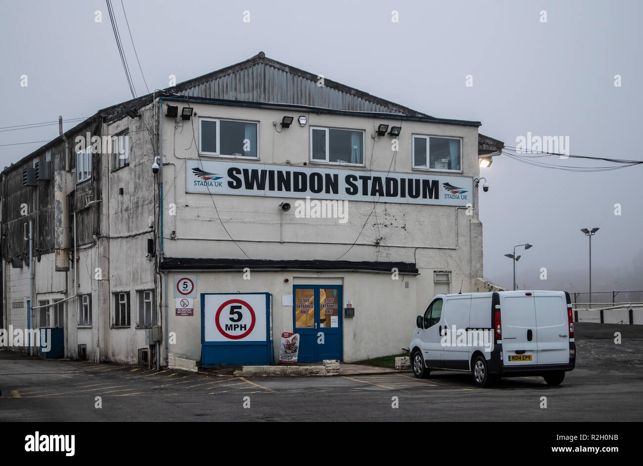 SWINDON, UK - OCTOBER 18, 2018: Swindon Abbey Stadium at Blunsdon Stock ...