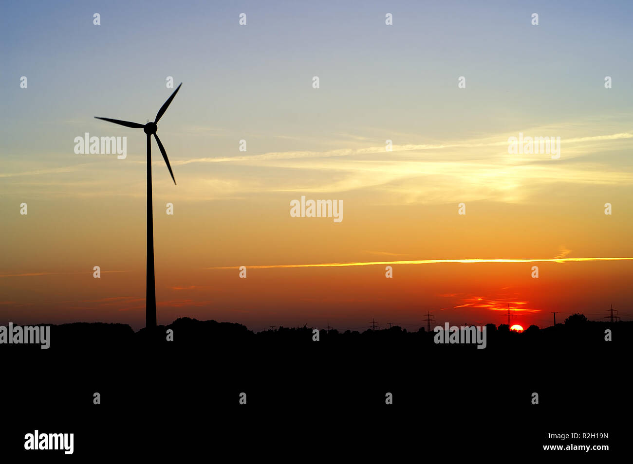 romantic wind energy Stock Photo - Alamy