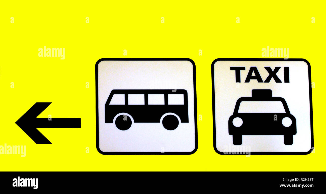 bus and taxi Stock Photo - Alamy