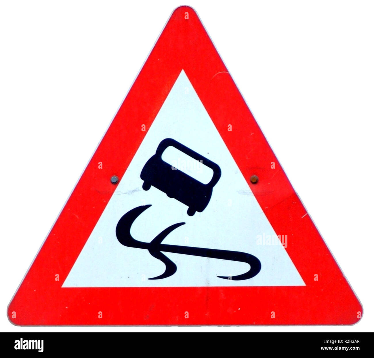 Blank triangular warning sign hi-res stock photography and images - Alamy