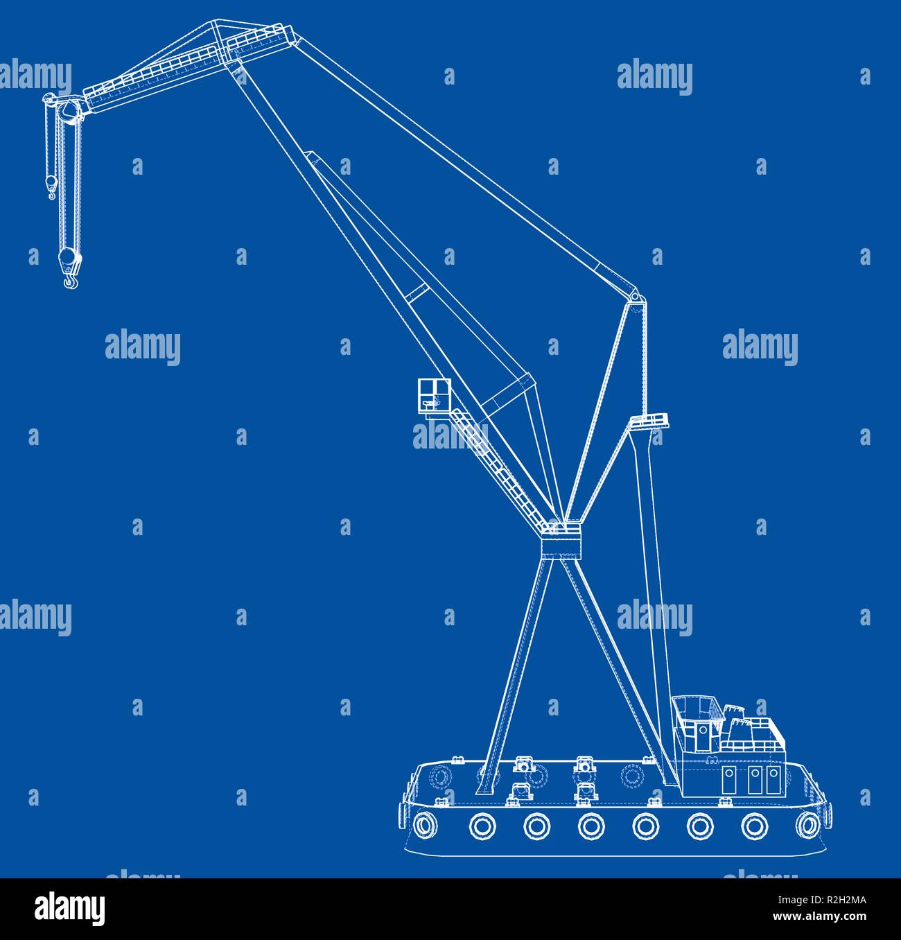 Floating crane. Vector Stock Vector Image & Art - Alamy