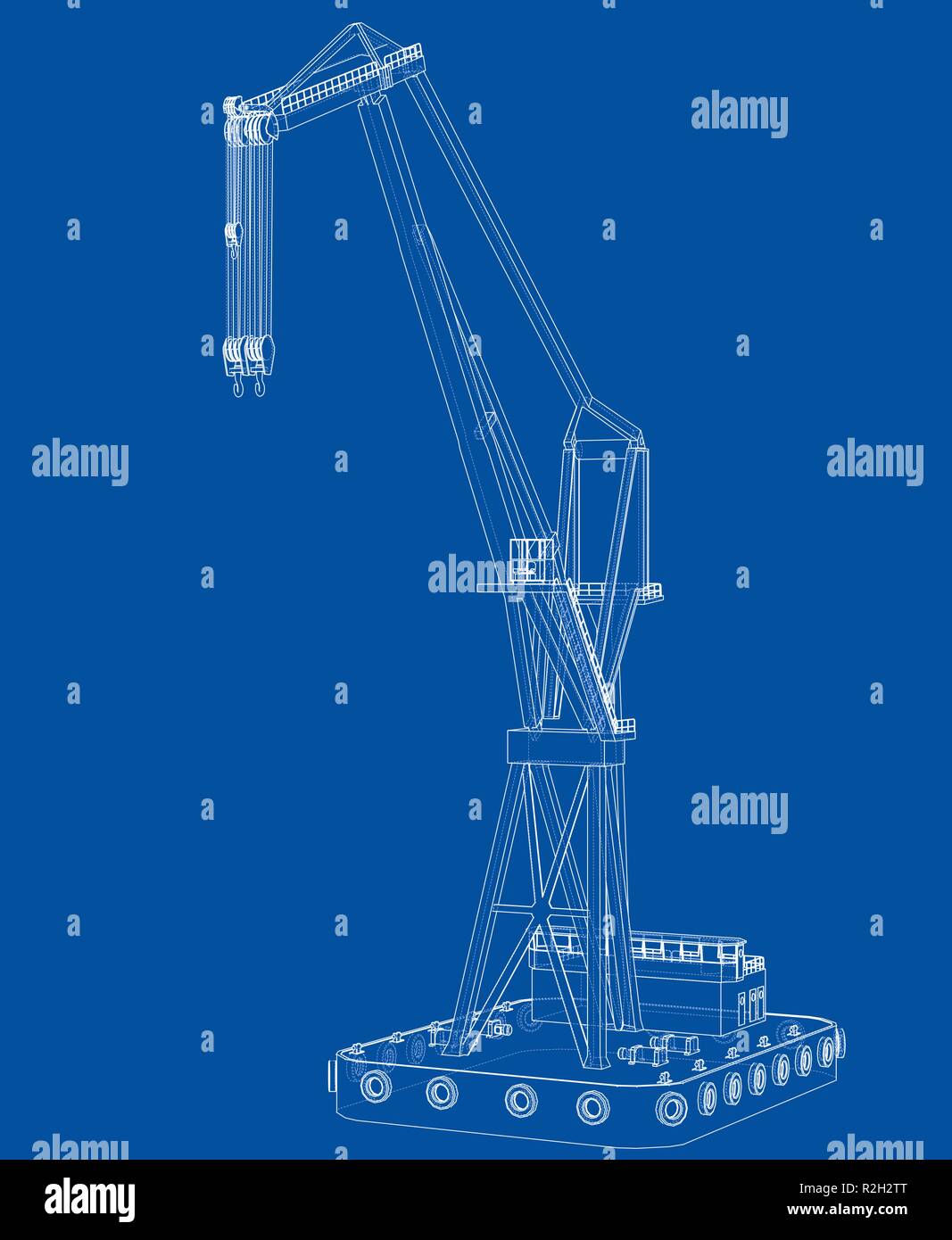 Floating crane. Vector Stock Vector Image & Art - Alamy