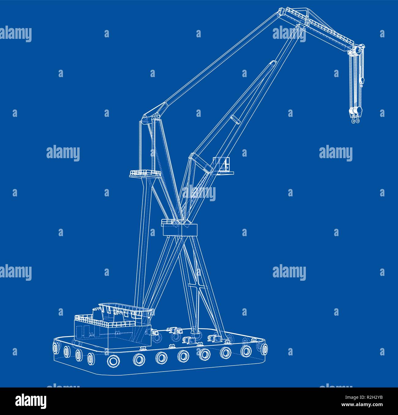 Floating crane. Vector Stock Vector Image & Art - Alamy
