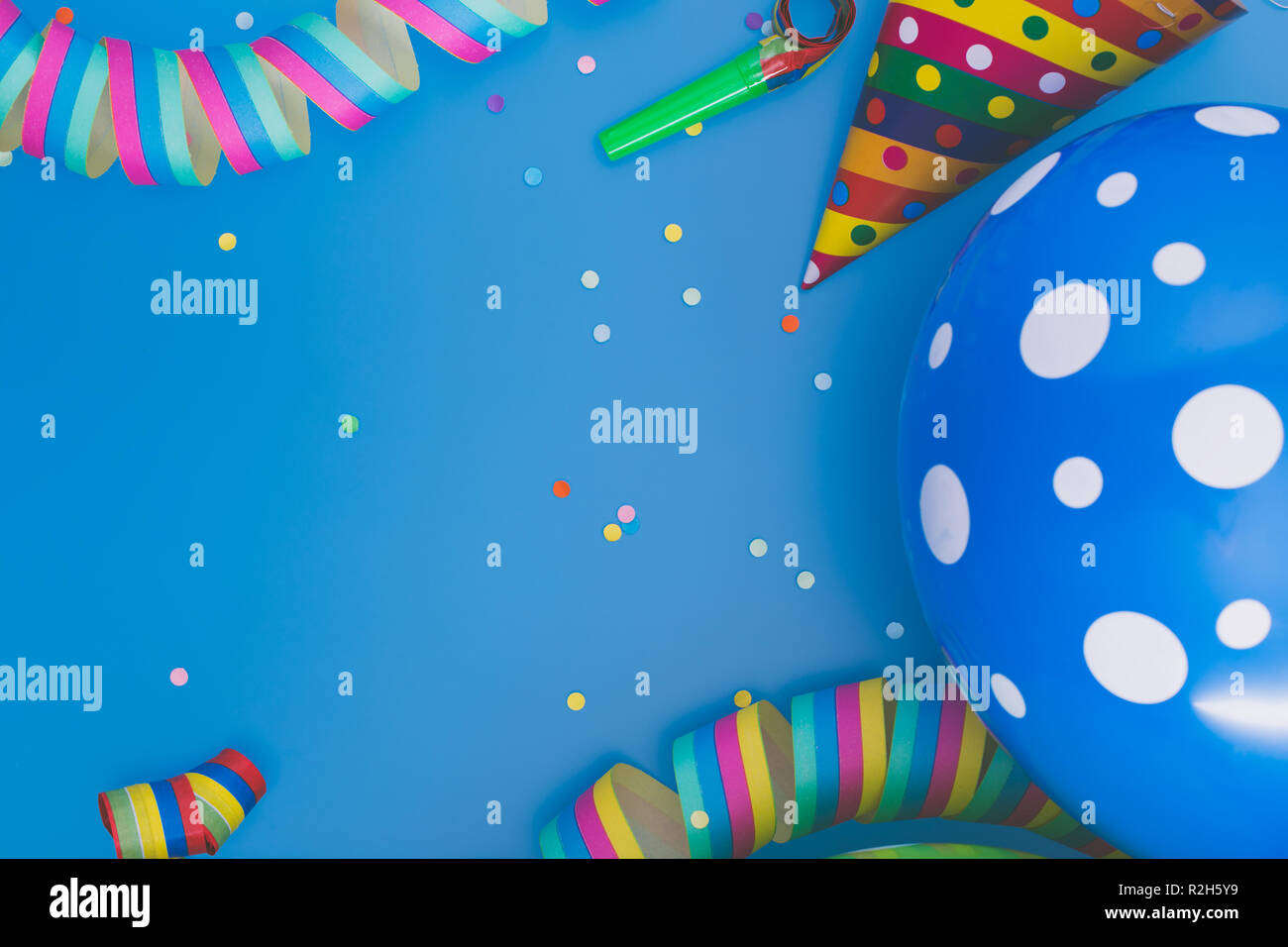 Colorful accessories to fun party on carnival or birthday Stock Photo ...