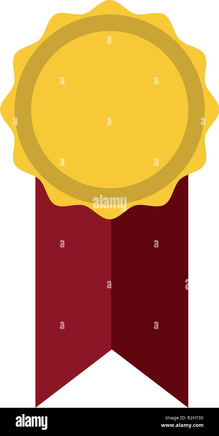 Medal ribbon award symbol vector illustration graphic design Stock ...
