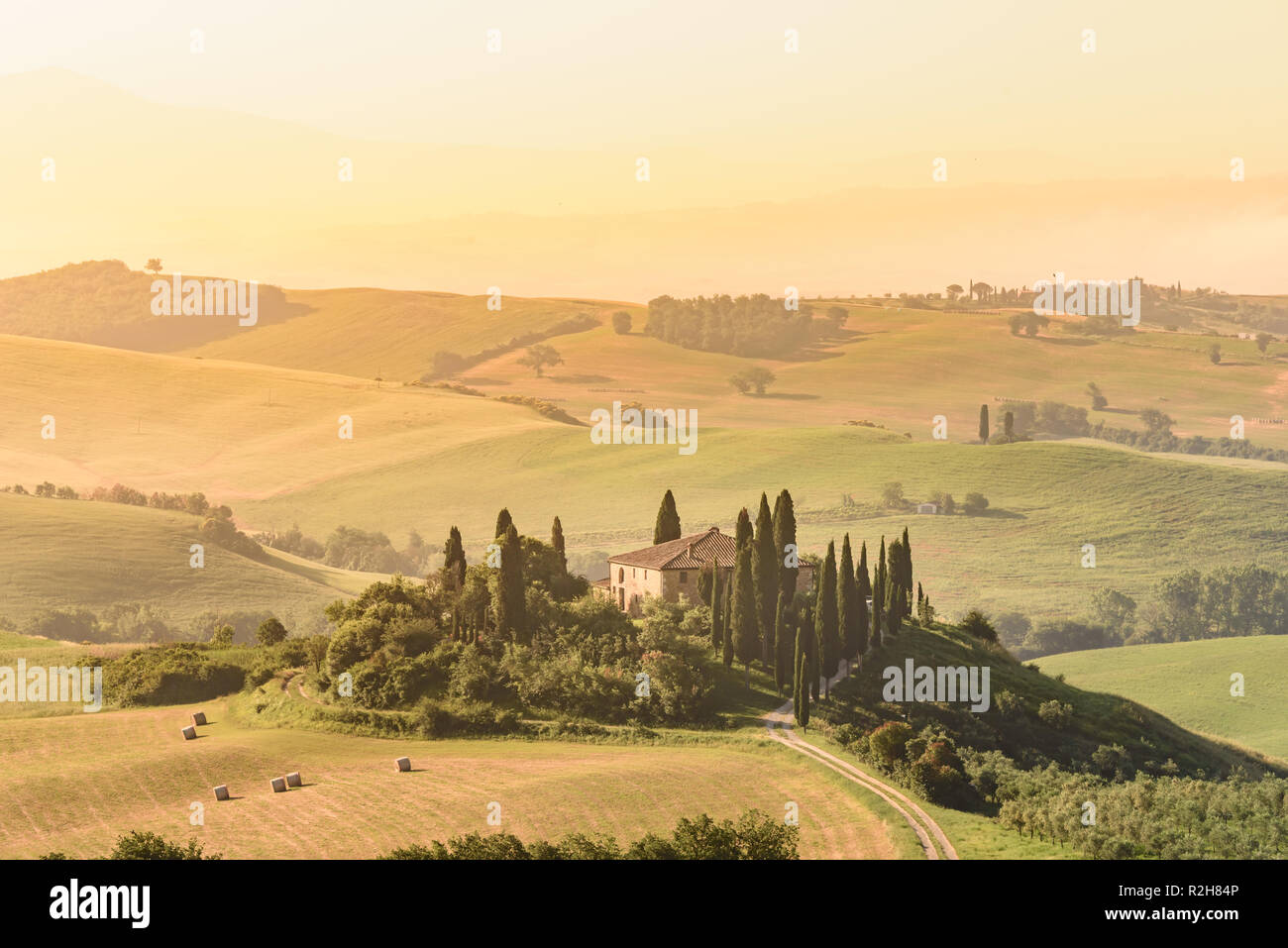 Beautiful landscape scenery of Tuscany in Italy - travel destination in ...