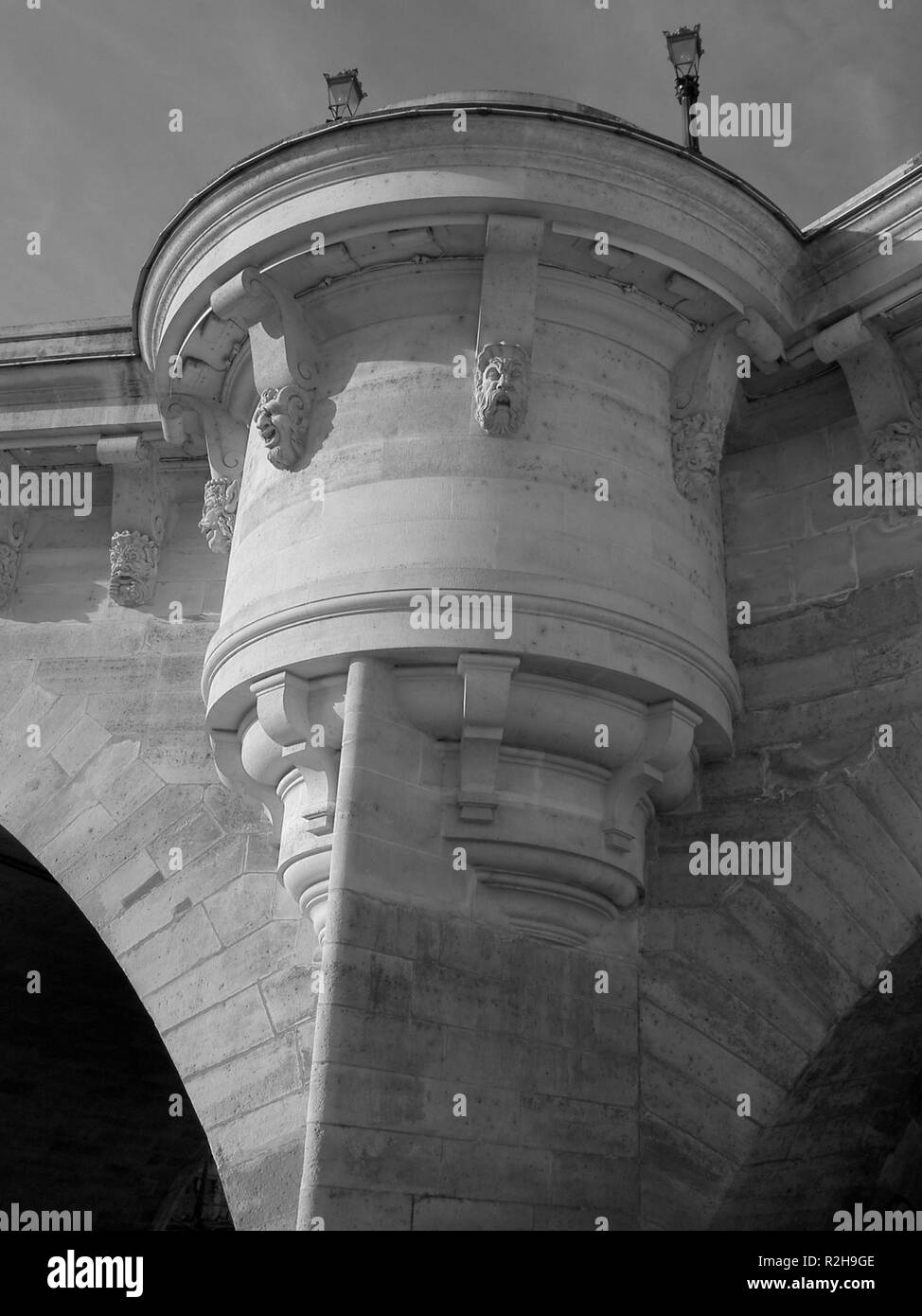 Pont neuf bridge detail Black and White Stock Photos & Images - Alamy