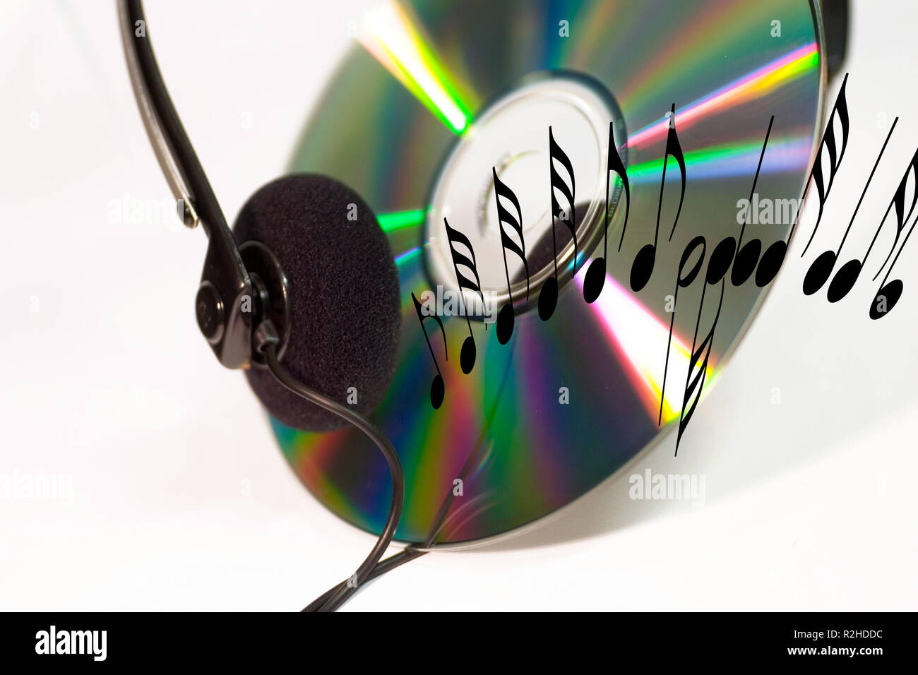 Cd music notes hi-res stock photography and images - Alamy
