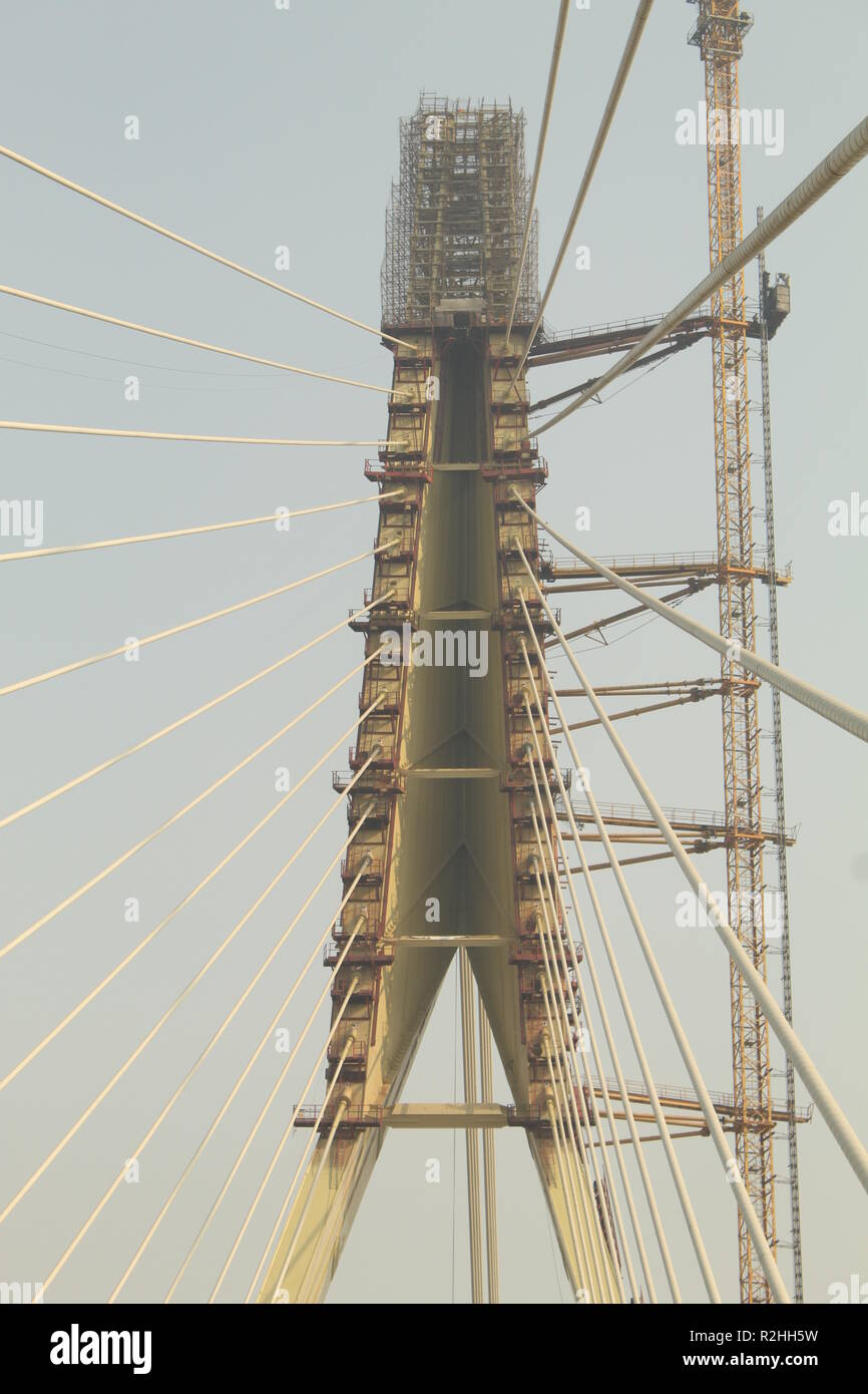 signature bridge delhi Stock Photo - Alamy