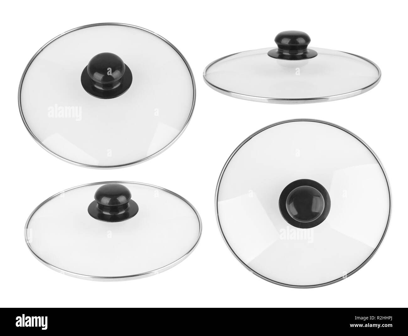 Glass lid from a pan isolated on white background Stock Photo - Alamy