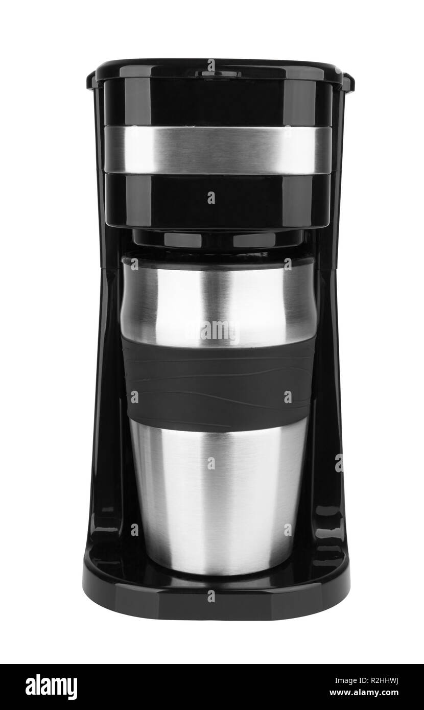 Coffee maker isolated on a white background Stock Photo - Alamy