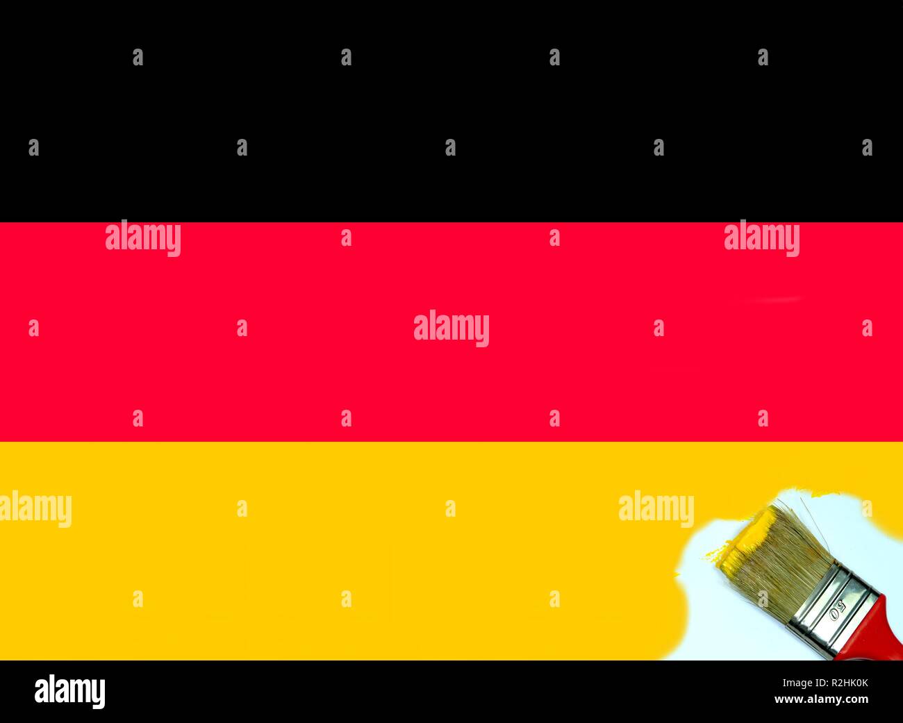 Flag germany color paintbrush hi-res stock photography and images - Alamy